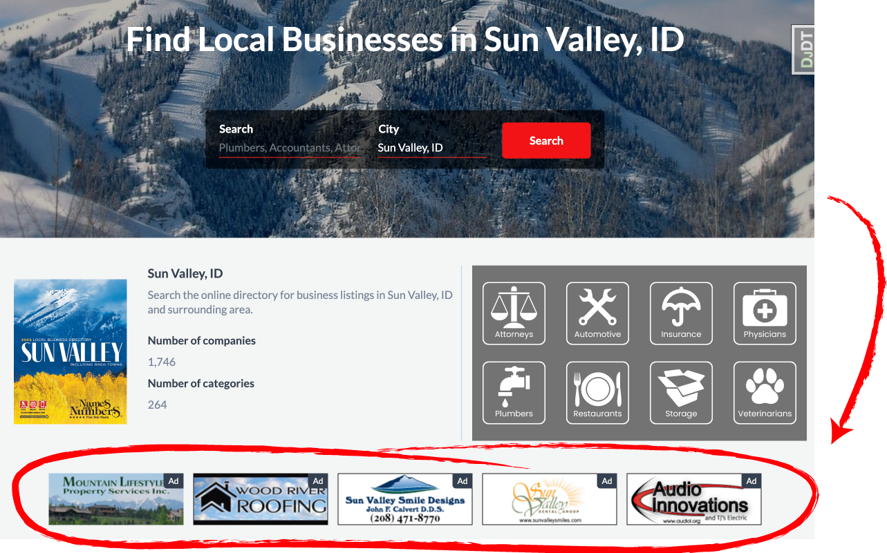 Online Directory Package | Names and Numbers